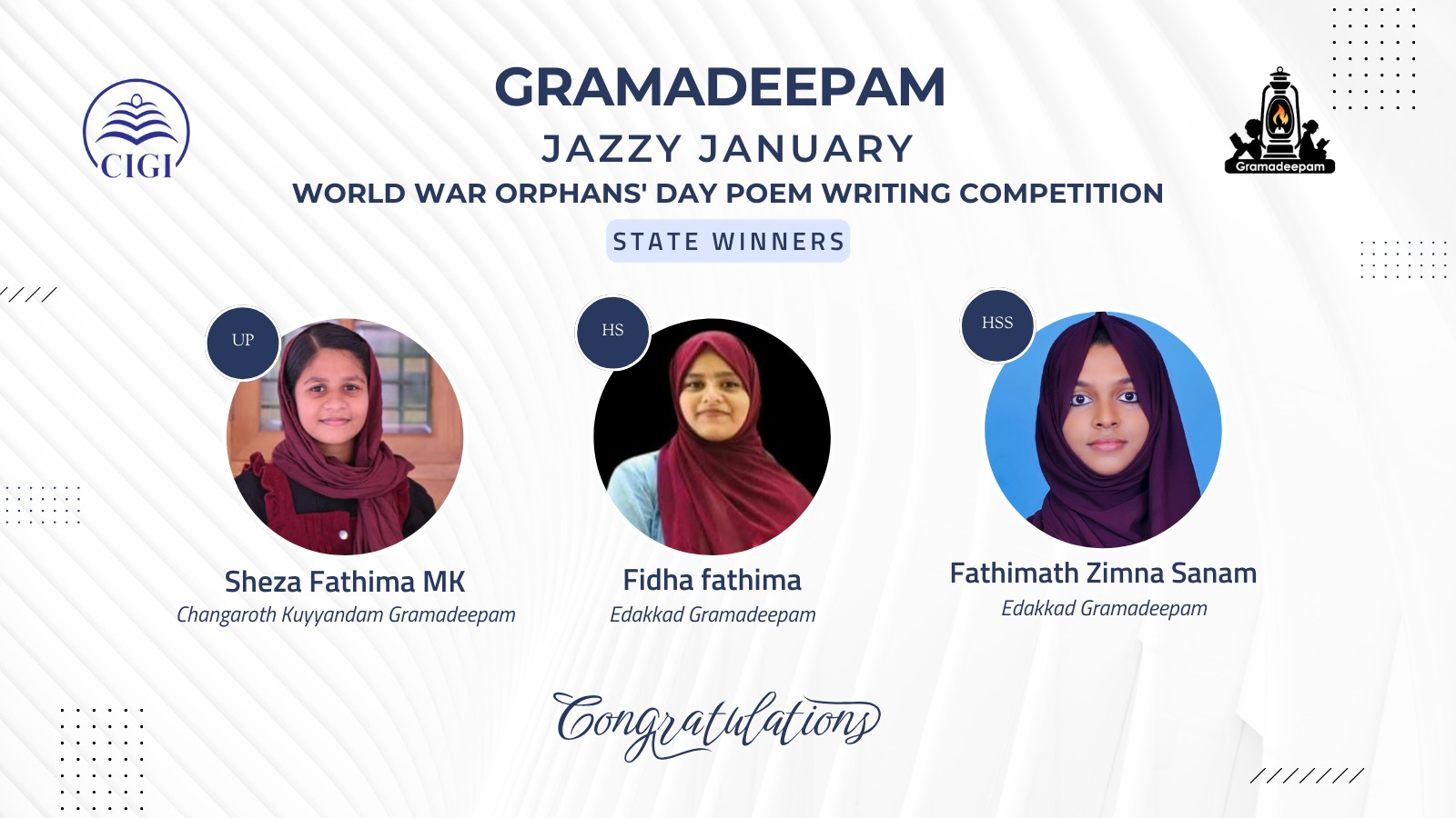 Gramadeepam conducted a poem writing competition